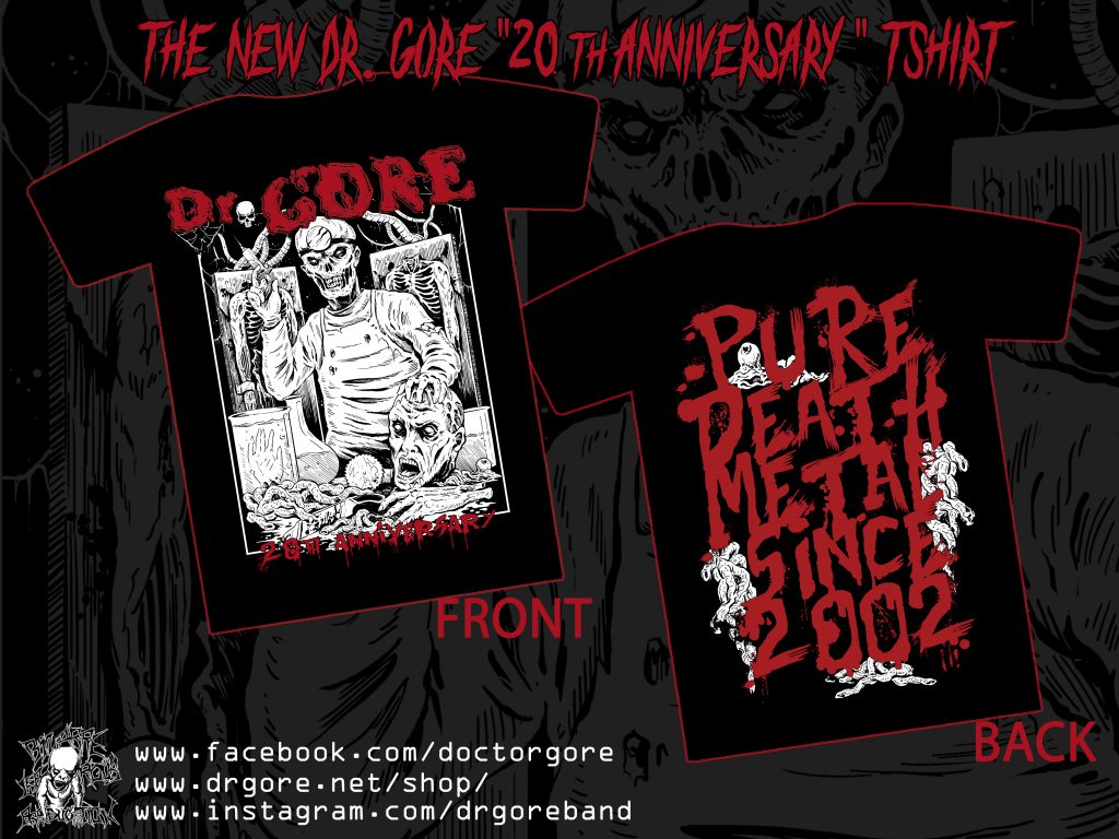 DR. GORE Special Edition 20th Anniversary Tshirt - Blood Edition - Dr ...